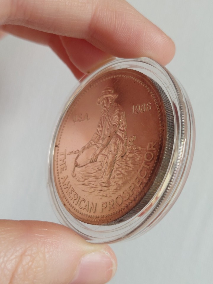 1986 Proof/Proof Like 1 Oz 999 Silver Engelhard American Prospector ...