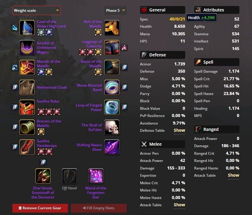 Offer! WoW TBC T6 SWP Lock, T5 Rogue DST, T4/5 Fury/Tank Warrior mit ...