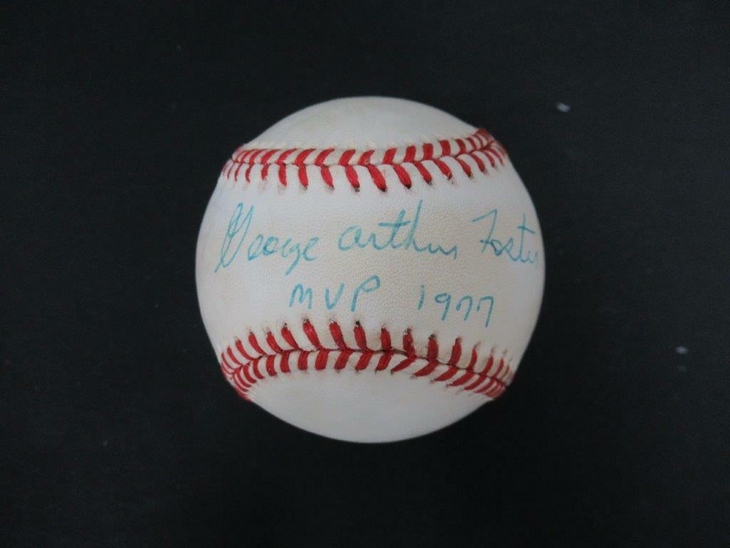 George Arthur Foster (MVP 1977) Signed Baseball Autograph Auto PSA/DNA ...