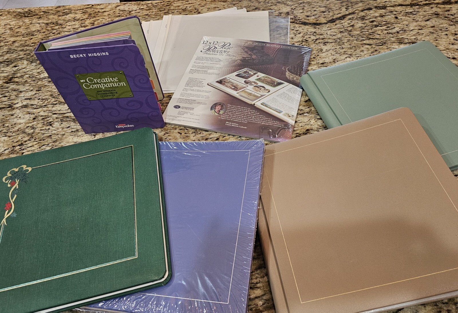 Lot Of Creative Memories 12x12 Scrapbook Albums ~ Sage/Sand/Blue ...