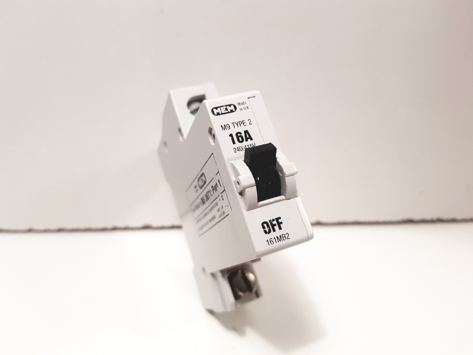 MEM MEMSHIELD 1 MCB CIRCUIT BREAKERS M9 6A 10A 16A 20A 32A TYPE 2, 3, 4 ...