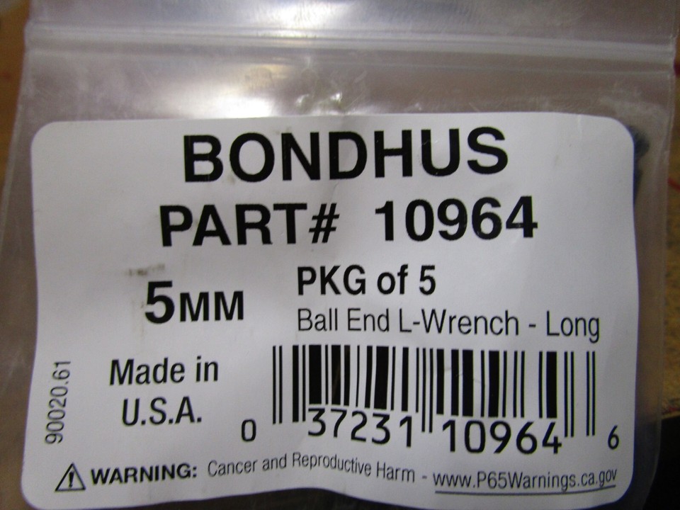 5mm Hex Balldriver® Drive Long Arm Standard L Hex Key QTY 5 | eBay