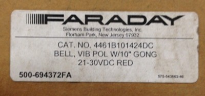 NEW FARADAY RED FIRE ALARM BELL 10" (21-30 VDC) | eBay