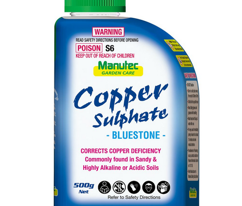 Manutec COPPER SULPHATE Soluble - BLUESTONE - 500g - FREE SHIP in ...