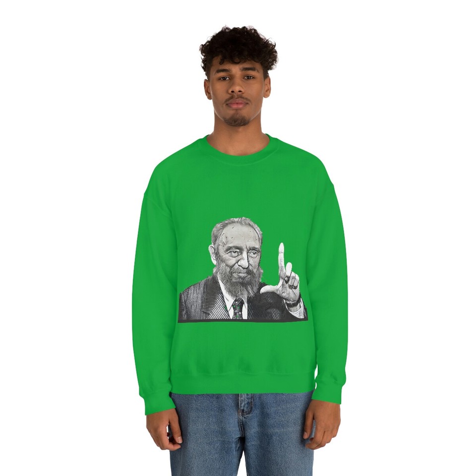 Fidel Castro Black & White Graphic Print Unisex Heavy Blend Crewneck ...