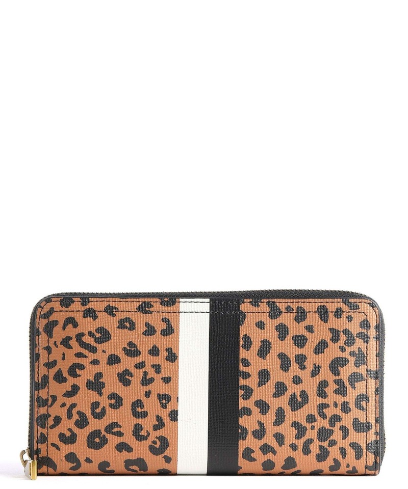Fossil Logan RFID Zip Around Clutch Cheetah SL6354989 NWT Leopardo $75 ...