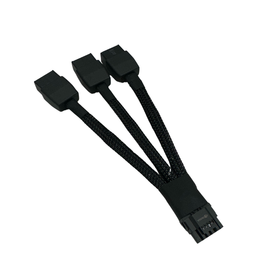 (2Pk) Nvidia OEM 12VHPWR 3x8-Pin to 16-Pin PCIE 5.0 Power Adapter Cable ...
