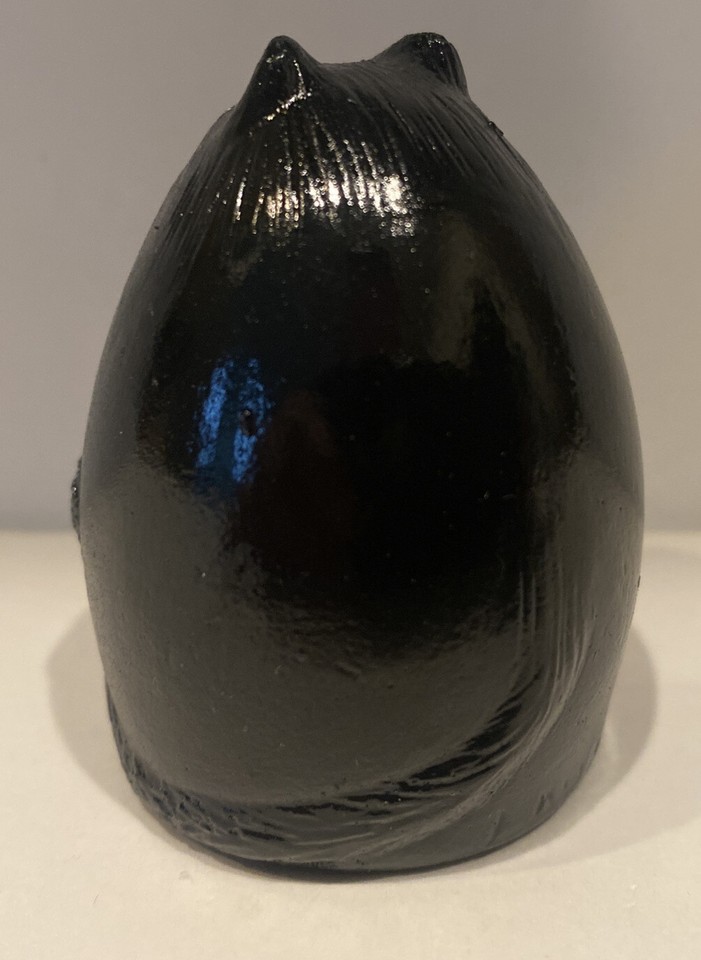 Rolley Polley Black Cat Figurine Paperweight Miniature 2” Tall x 1.5 ...