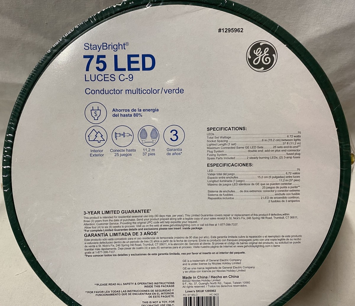 Led Reel Lights C9 75 Count