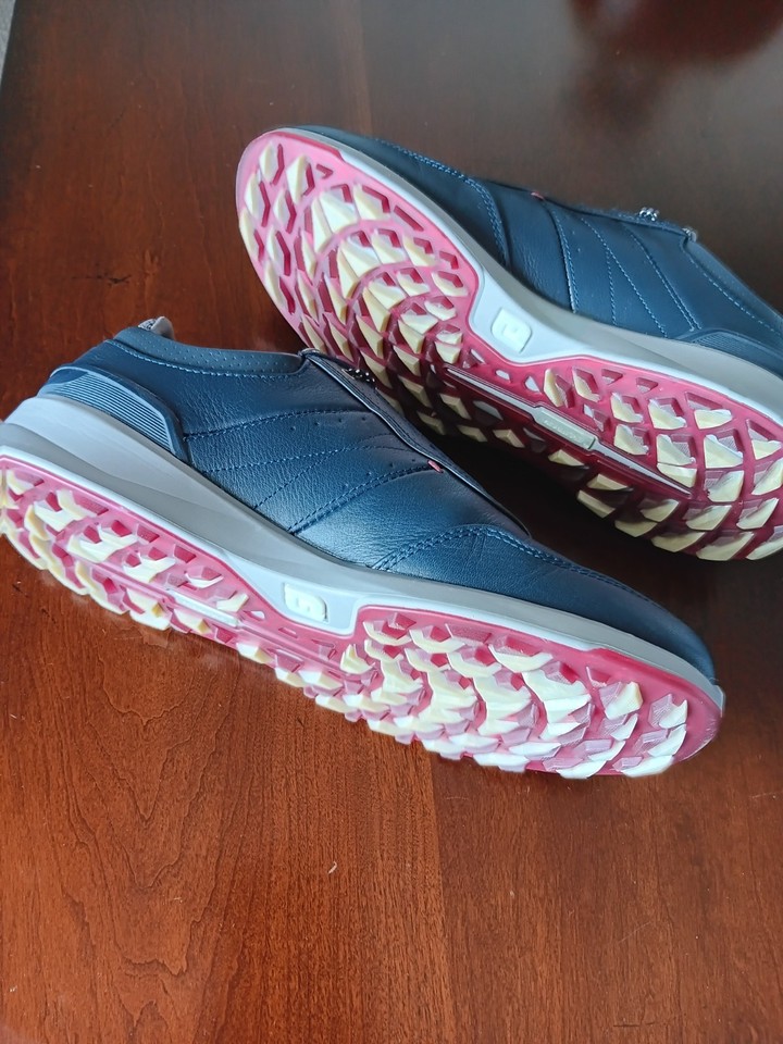 Footjoy Stratos Versatrax 50043 Spike-less Blue Leather Golf Shoes Men ...