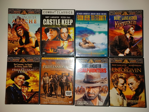 Lot of 10 Burt Lancaster Classic Movie DVDs ALL TESTED Castle Keep ...