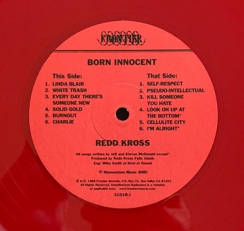 Redd Kross Born Innocent RED VINYL LP Steven McDonald of Melvins! 1982 ...