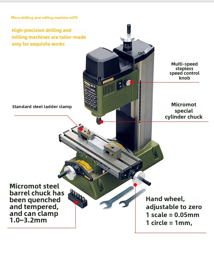 Small Desktop Milling Machine Drilling and Milling Machine Precision ...