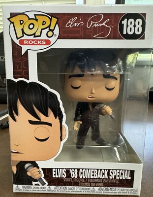 Funko Pop! Rocks Elvis Presley #188 Elvis '68 Comeback Special Vinyl ...