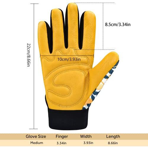 Leather Tough Cowhide Work Gardening Gloves for Women Thorn Proof Working Glove | eBay