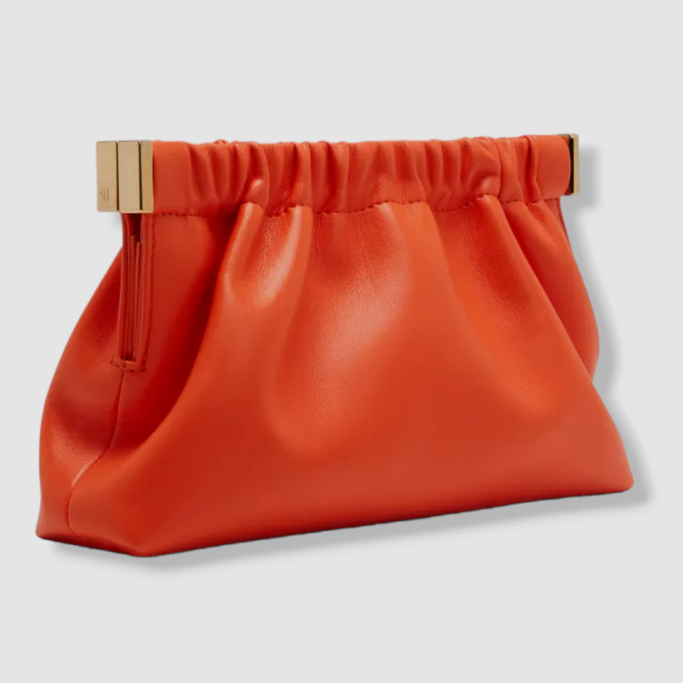 $696 Nanushka Women's Orange Solid The Bar Mini Leather Clutch Purse ...