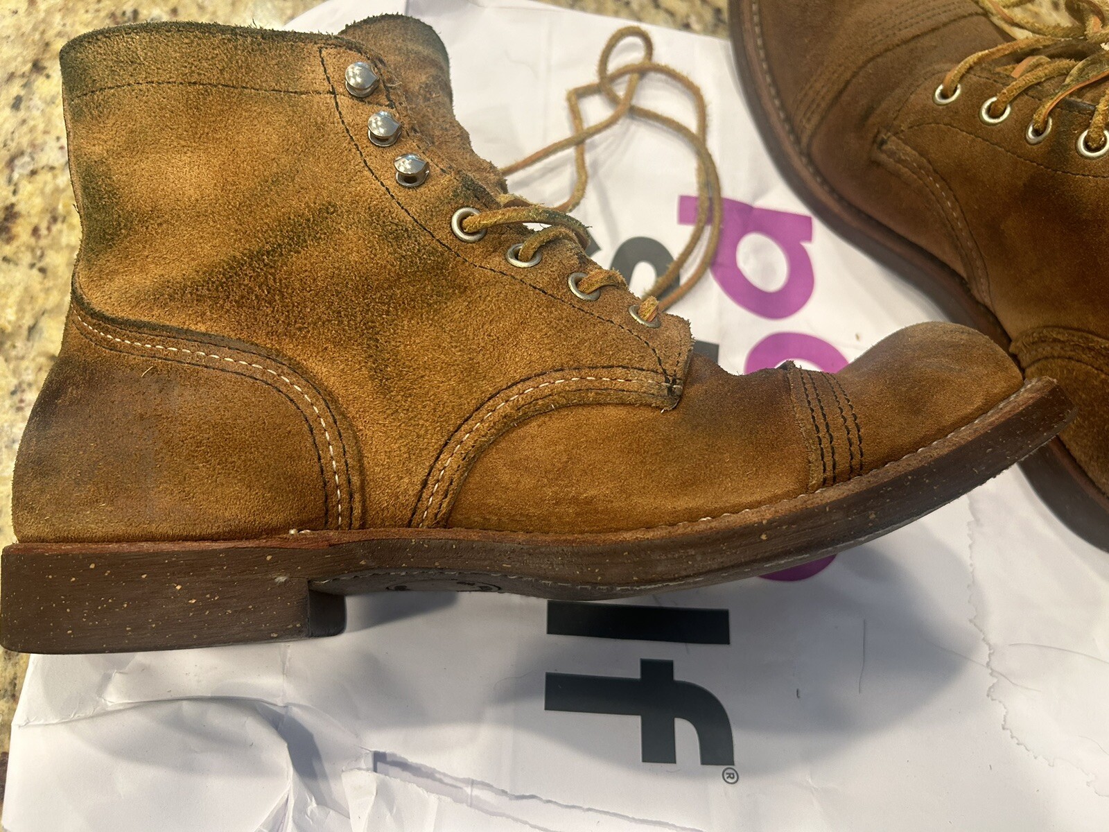 RED WING 8113 6" Iron Ranger Boots -Hawthorne Muleskinner Roughout ...