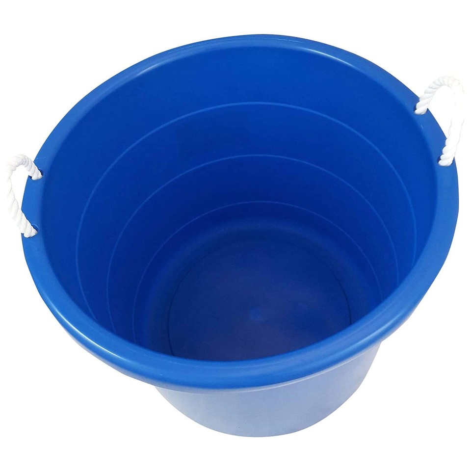 Multipurpose 18 Gallon Plastic Opentop Storage Round Utility Tub With ...