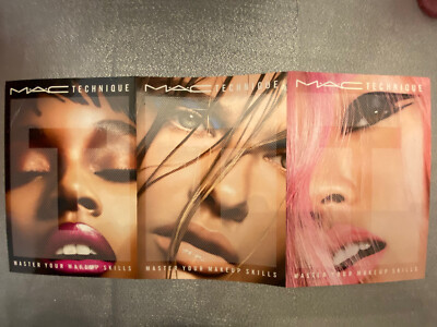 Mac cosmetics Technique collectable triple fold out postcard makeup ...