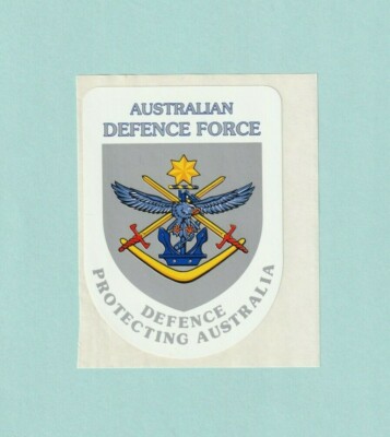 AUSTRALIAN DEFENCE FORCE TRI-SERVICE CREST EMBLEM STICKER Free Post ...