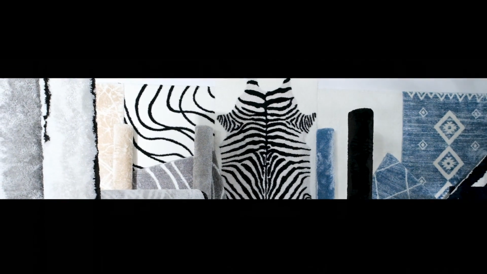HR Plush Black & White Zebra Pattern Shag Rug - Thick Pile, High-End ...