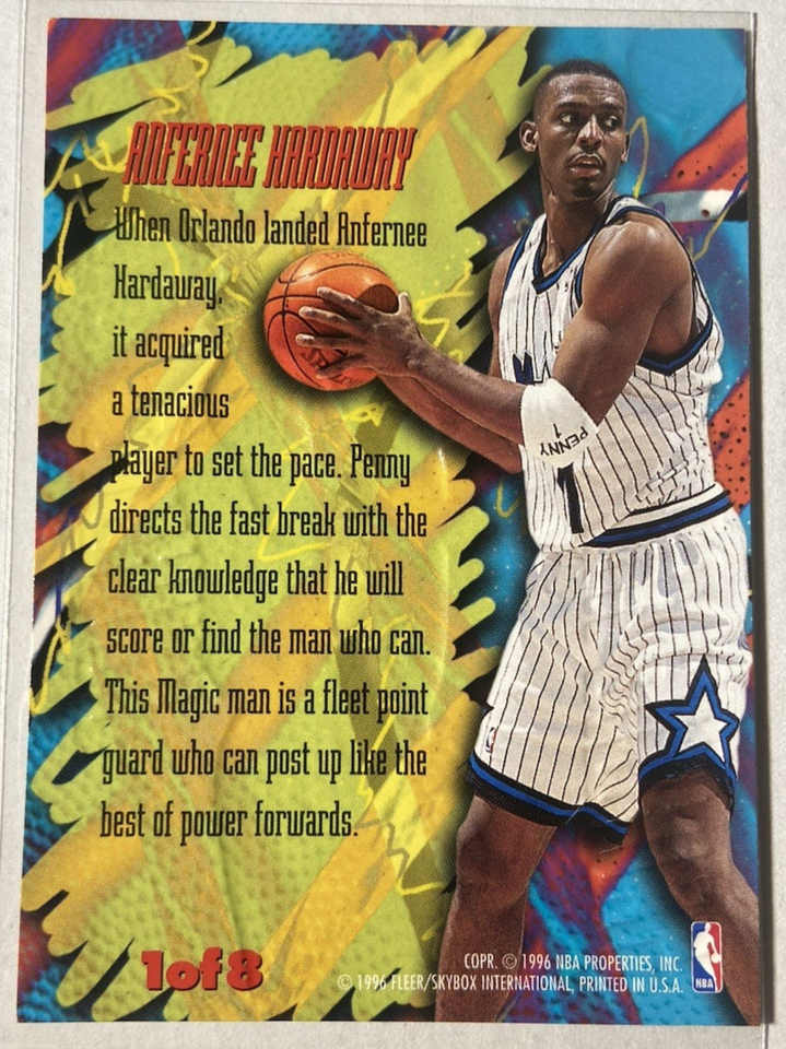 Anfernee Hardaway 1995-96 Fleer Metal Scoring Magnet Insert #1 Tough ...