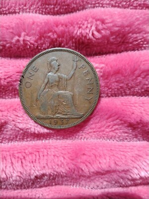 1937 British One Penny Large Copper Cent Georgivs | eBay