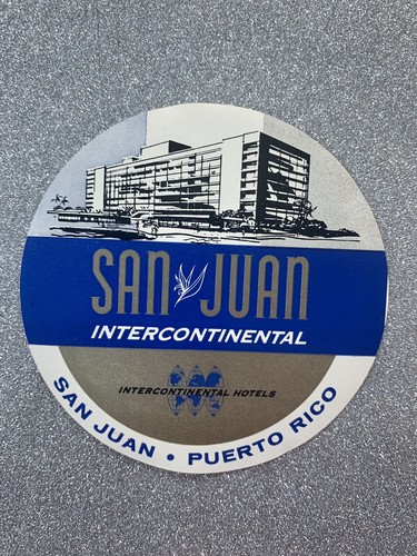 San Juan Intercontinental Puerto Rico Luggage Label | eBay
