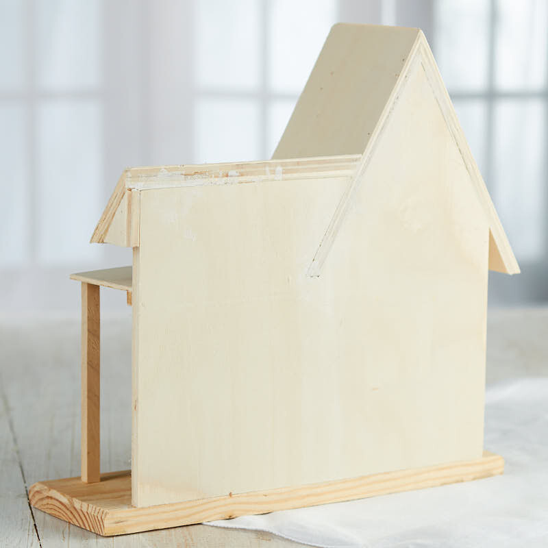 Package of 2 Unfinished Wood Flatback 9" Farmhouses | eBay