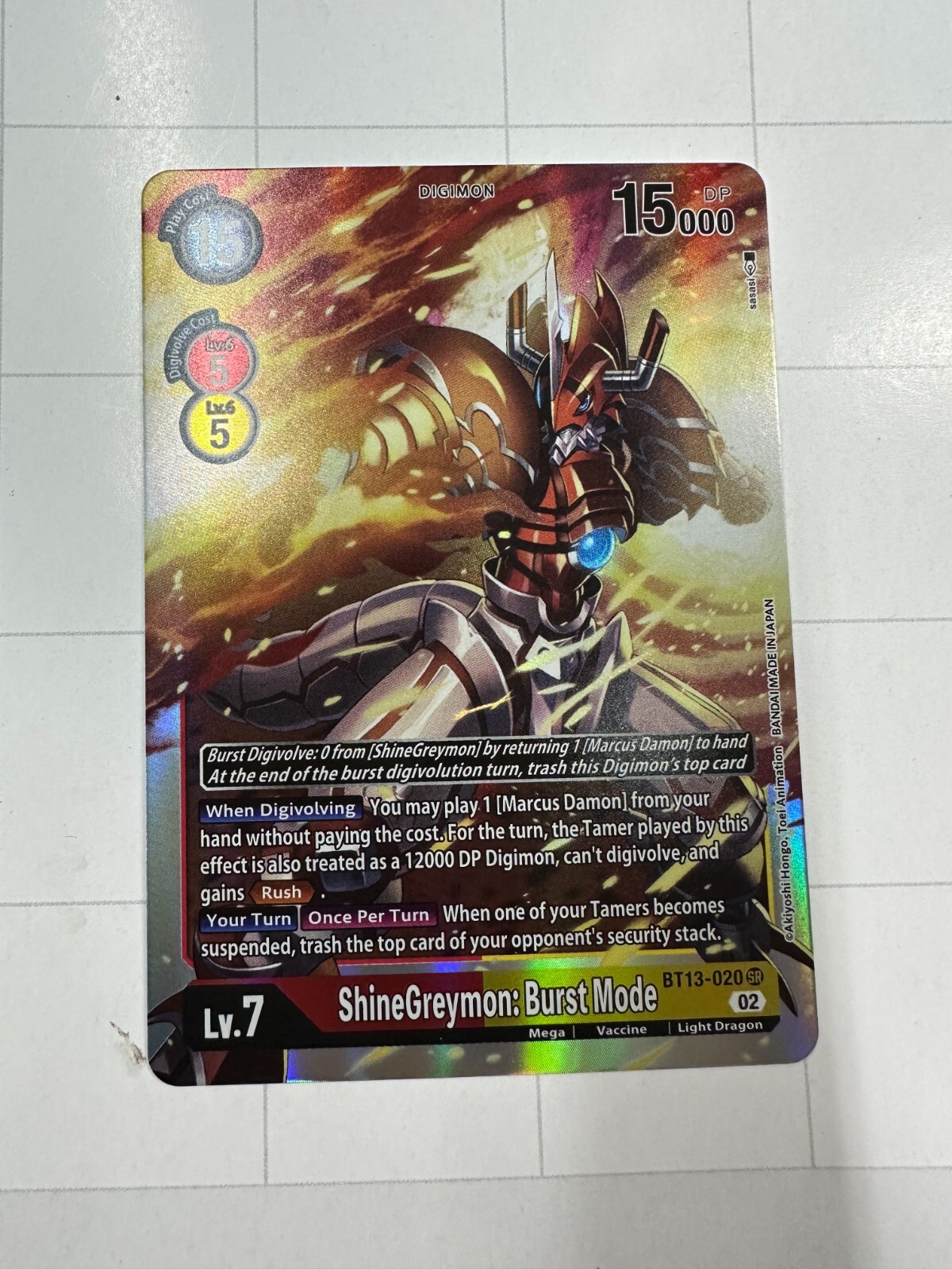 Digimon TCG ShineGreymon: Burst Mode BT13-020 Versus Royal Knights SR NM | eBay