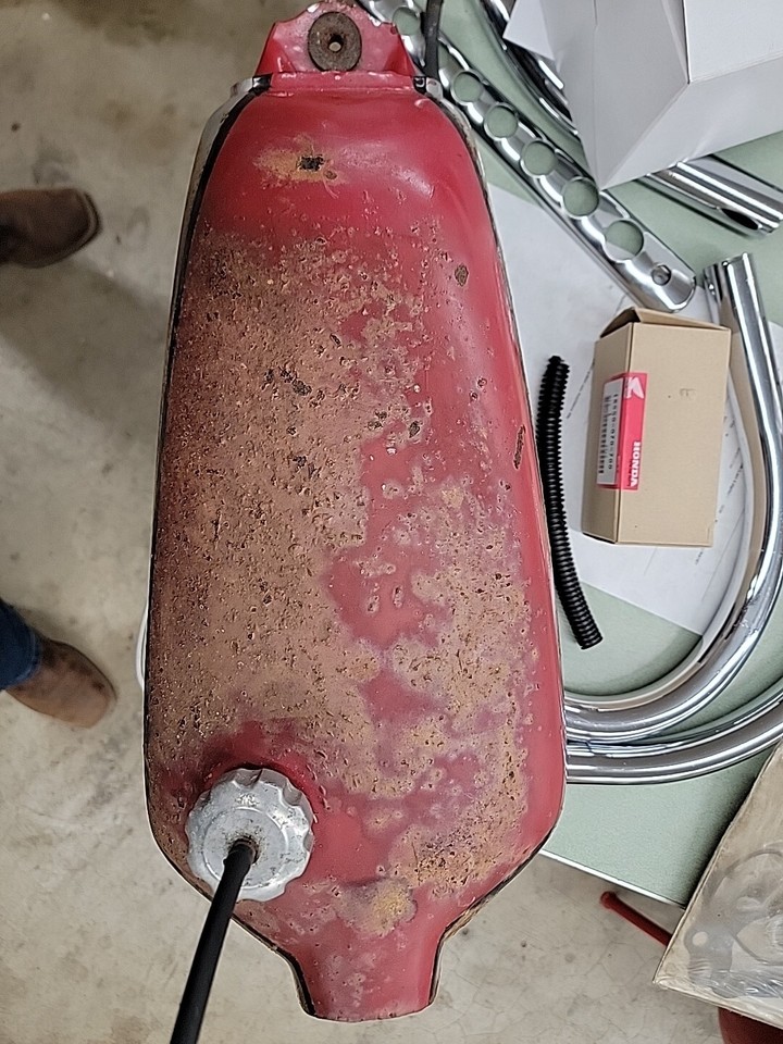 1975 Honda MT250 Elsinore FUEL TANK *NH42M/R23* SILVER METALLIC AND ...