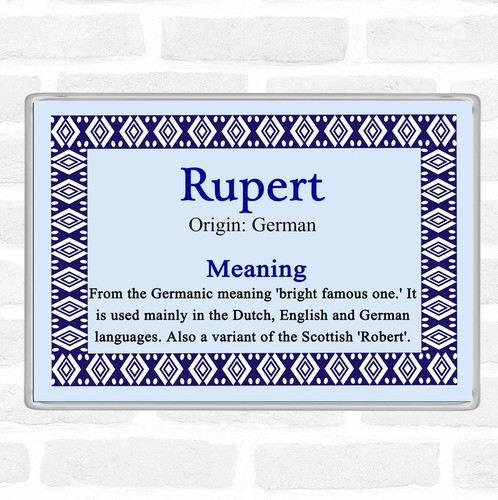 Rupert Name Meaning Jumbo Fridge Magnet Blue | eBay