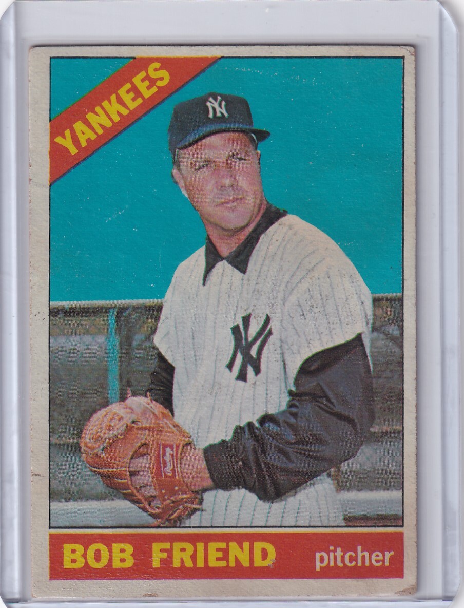 1966 Topps Baseball #519 Bob Friend - New York Yankees | eBay