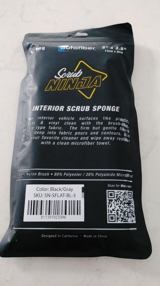 Scrub Ninja Max - Interior Scrub Sponge - 3 Pack New Sealed Bag | eBay