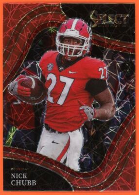 2022 Select Draft Picks Red Laser Nick Chubb Georgia Bulldogs #145 ...