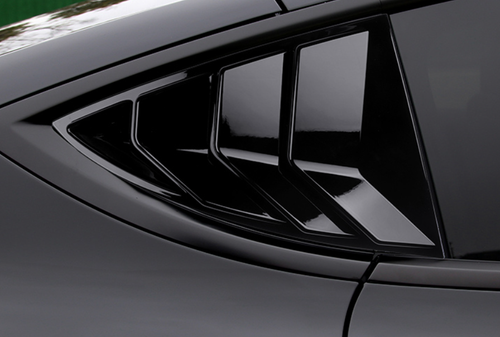 For Tesla Model Y 2021-2023 ABS Bright Black Side Rear Window Louver ...