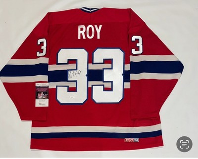 PATRICK ROY SIGNED CCM MONTREAL CANADIENS 1993 STANLEY CUP JERSEY JSA ...