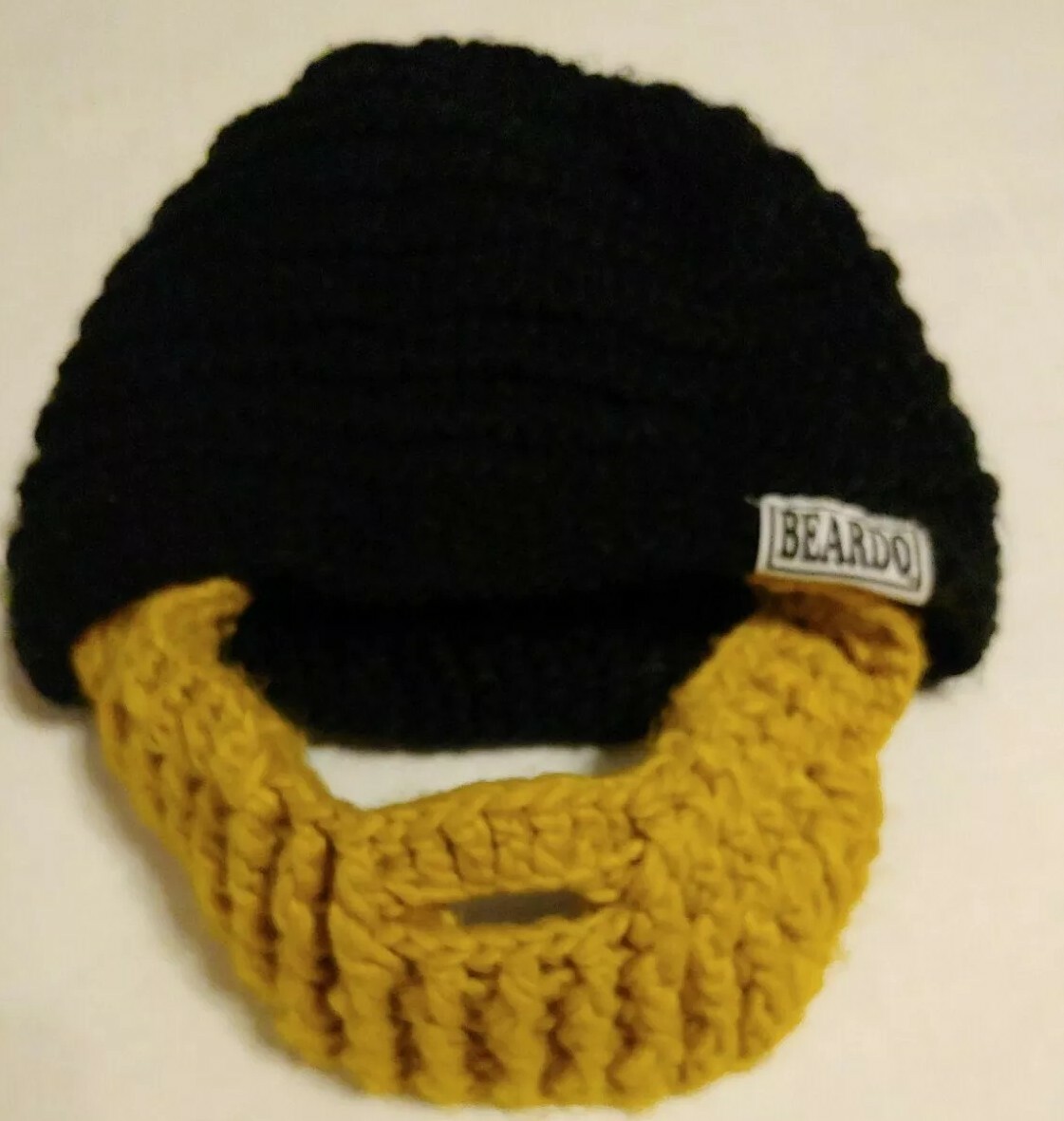 Beardo Beanie Beard Hat Acrylic Black with Blond Beard | eBay