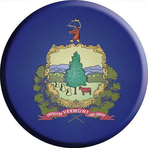 VT Vermont State Flag 12" Round Metal Sign US Patriotic Man Cave Decor ...