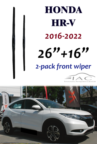 For Honda HR-V 16-22 26"+16" Front Windshield Three-Section Wiper Blade ...