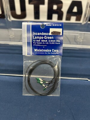 Miniatronics Corp. N Scale Incandescent Lamps - Green (Pack Of 6) 18 ...