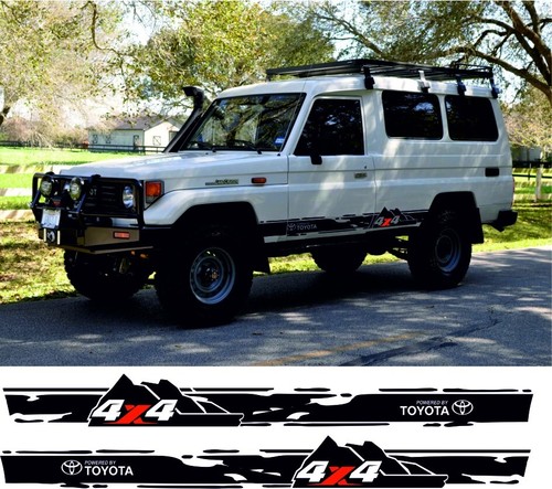 Toyota LandCruiser 70 Series, Single, Dual Cab, side car decal, sticker ...