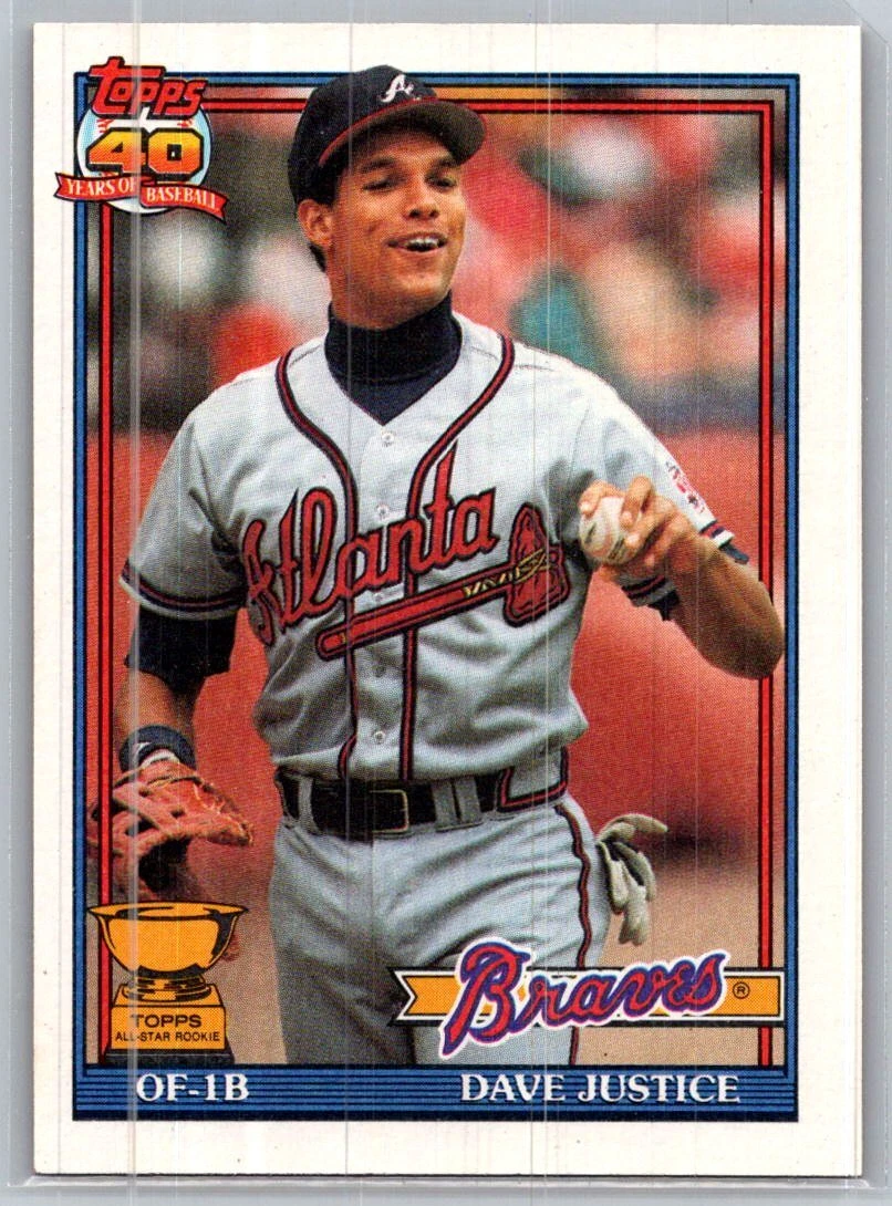 Dave Justice 1991 Topps #329 Base Price Guide - Sports Card Investor