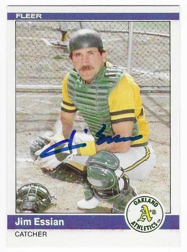 JIM ESSIAN 1984 FLEER UPDATE AUTOGRAPHED SIGNED # U-35 OAKLAND A'S | eBay
