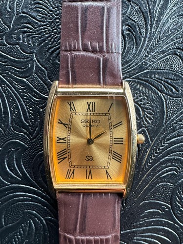 Gold Dial Vintage Seiko Slim Quartz Men's Wrist Watch | eBay