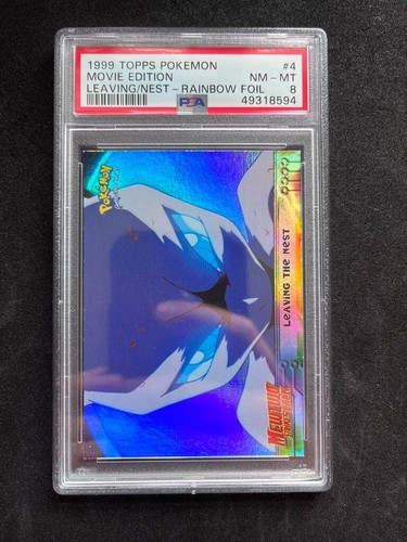 1999 Topps First Movie Edition Rainbow Foil Blue Logo PSA 8 LEAVING THE ...