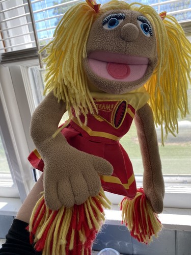 Melissa & Doug MEGAN POMPOMOVICH Cheerleader MUPPET Hand Puppet 13 ...