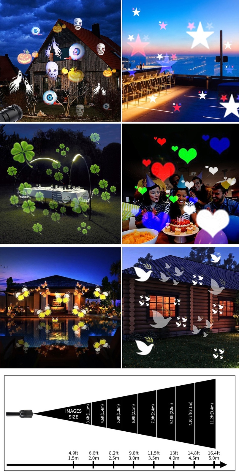 Indoor Outdoor Christmas Lights Laser Solar Power Star Light Projector ...
