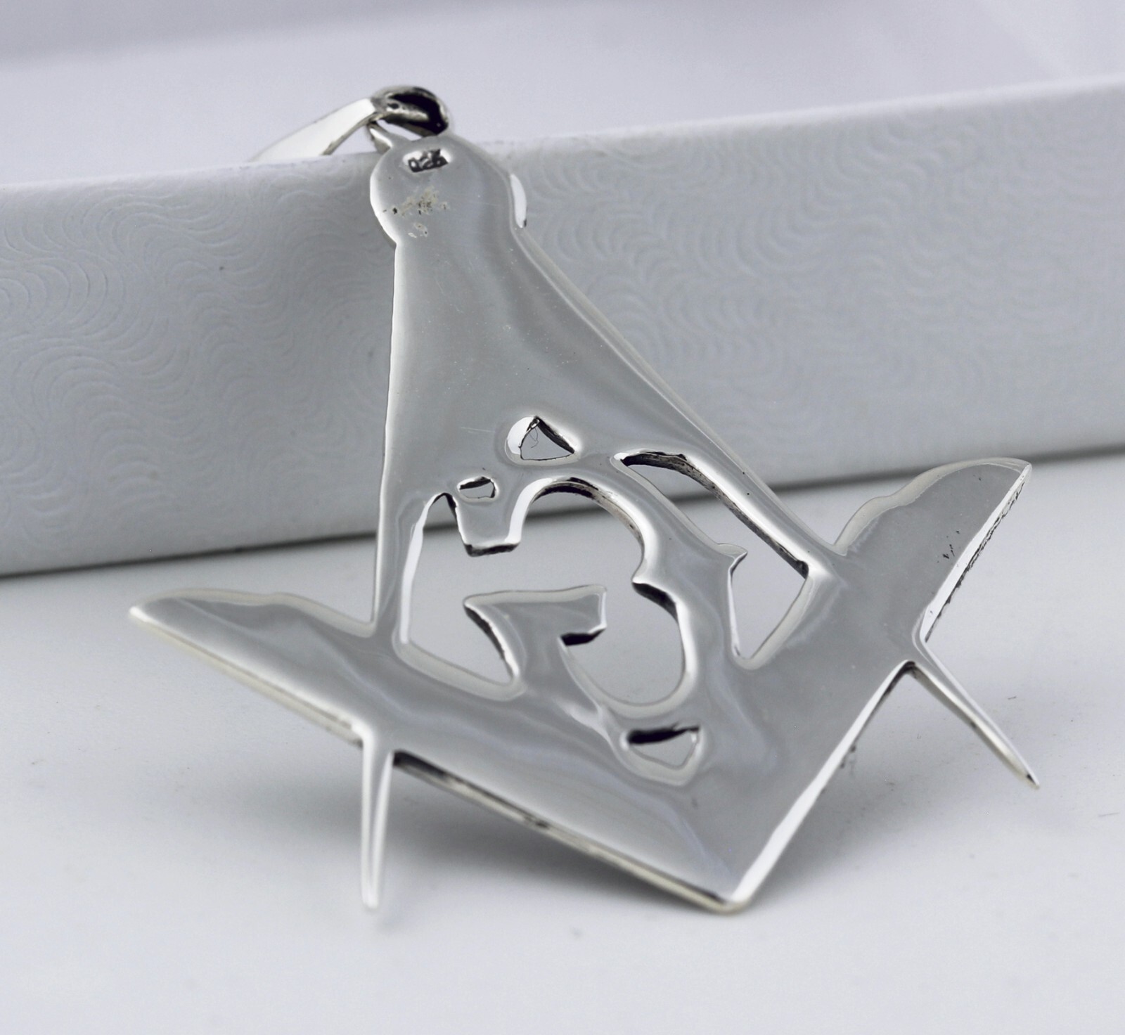 Women Men Solid 925 Sterling Silver 36 mm Freemason Masonic Religion ...