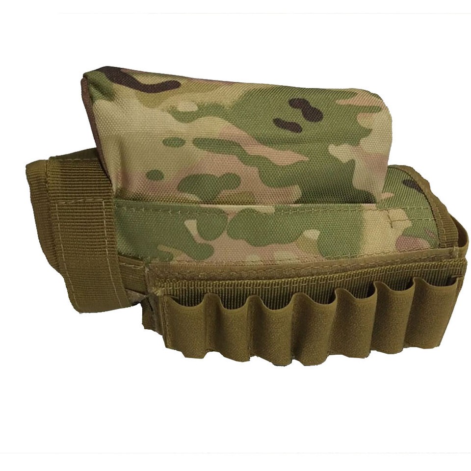Tactical Rifle Butt Stock Cheek Rest Pad Left/Right Hand Ammo Carrier ...